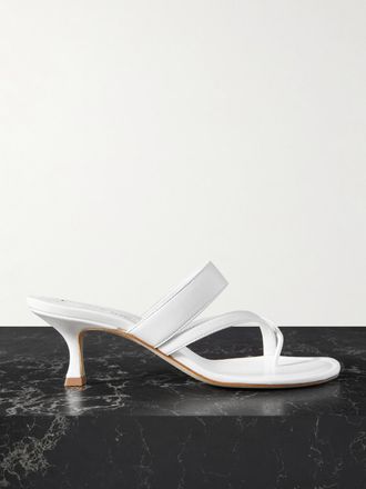 Manolo Blahnik Sandales En Cuir Susa 50 - Blanc