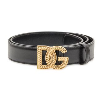 Dolce & Gabbana Logo G&uuml;rtel - - Accessories - Damen - Schwarzk - 80 CM