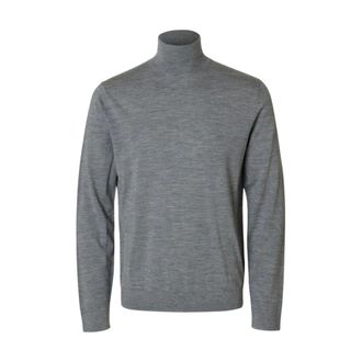 Selected Homme, Pulls, Gris, Taille: L Pull Homme Col Montant Manches Longues