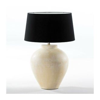 Les Tendances Pied de lampe en terre cuite blanche Michka H 55 cm