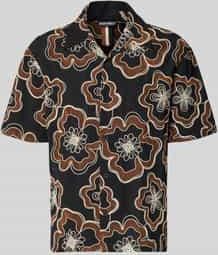 Antony Morato Freizeithemd mit floralem Allover-Stitching Modell Dova