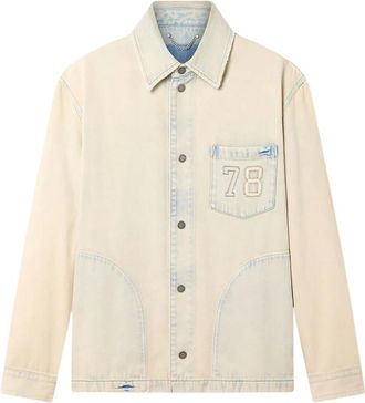 Golden Goose Homme, Vestes, Beige, Taille: L Veste de travail en denim