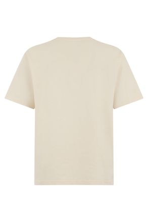 Maison Kitsun&eacute; Mens Cotton T-Shirt Light Beige T-Shirts And Polos