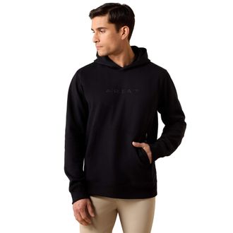 Ariat Mens Martine Hoodie Long Sleeve in Black, Size 2X-Large, by Ariat