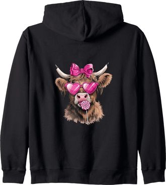 F4NT4STIC Highland Cow Valentine | Valentine Love Kollektion Kapuzenjacke