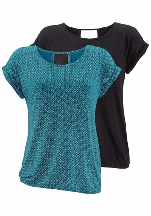Lascana Damen Kurzarmshirt