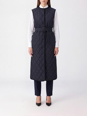 Fabiana Filippi Gilet long matelass&eacute; en polyester avec ceinture r&eacute;glable