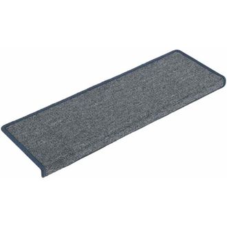 vidaXL Stufenmatten 30 Stk. 65 x 21 x 4 cm Hellgrau und Blau Rechteckiger Rand vidaXL