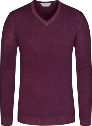 Gran Sasso Leichter Pullover mit V-Ausschnitt in Washed-Optik in