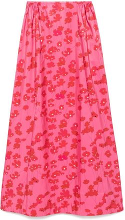 Bernadette Ella Maxirock mit Cosmos-Print - Rosa