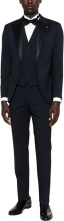 Manuel Ritz Homme, Costumes, Bleu, Taille: XL Smoking