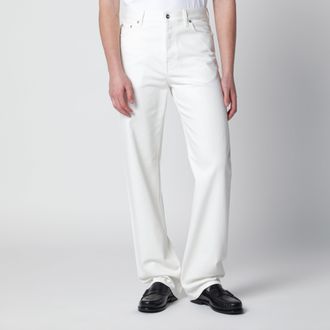 Gucci Wei&szlig;e Hose mit Horsebit-Detail