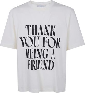 Ami Homme, Tops, Blanc, Taille: L T-shirt ample &agrave; manches courtes avec imprim&eacute; signature