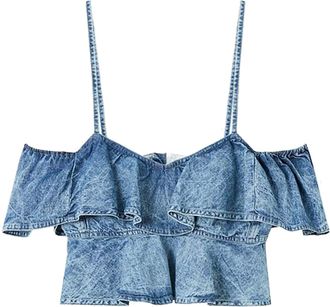 Isabel Marant Top Voloteo Coton Bleu