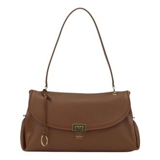 Ferragamo Gancini Medium Schultertasche - - Bags - Damen - Braun - ONE SIZE