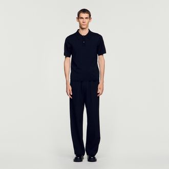 Sandro Polo en maille &agrave; manches courtes