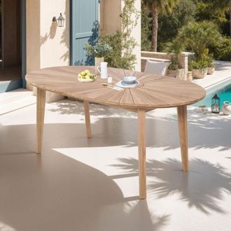 M&S Collection M&s - Table de jardin ovale 180x100x75 cm en teck massif - gardena