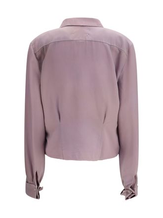 Maison Margiela Womens Silk Shirt Dusty Pink