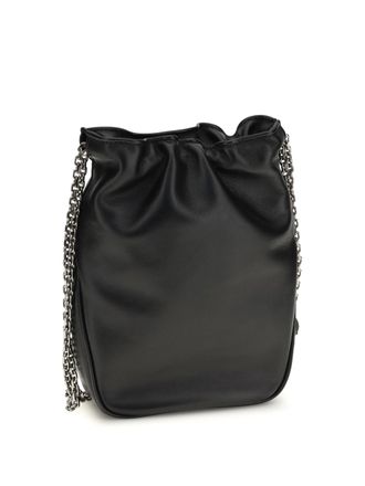 Roger Vivier Womens Bucket Bag Nano Pilgrim Black Lambskin