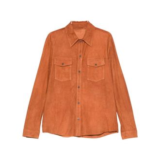 Salvatore Santoro 50516-U Lederjacke - - Shirts - Herren - Braun - L