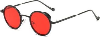 Generic Lunettes De Soleil Polarisées À Monture Ronde For Homme Et Femme, Idéales For La Conduite, La Photographie, Les Fêtes Et Les Vacances(Red)