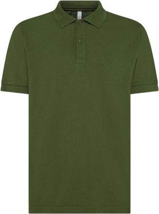 Sun 68 Homme, Tops, Vert, Taille: 2XL Polo en coton &agrave; manches courtes