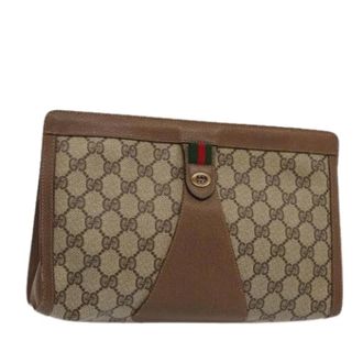Gucci Pre-owned Toile pochettes-minaudieres - Femme - Pre-owned - Beige - Taille: ONE Size