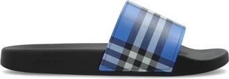 Burberry Homme, Chaussures, Bleu, Taille: 45 EU Slides en Caoutchouc Furley