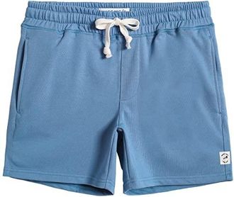 Maamgic Short de Pyjama Homme Short Décontracté Short de Sport Athlétique pour Jogger Longueur - 14 CM,Misty Bleu,XXL