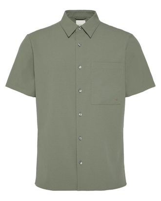 Calvin Klein Kurz&auml;rmliges Seersucker Hemd mit Brusttasche, Classic Fit in