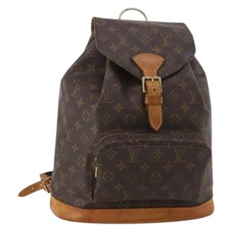 Louis Vuitton Pre-owned Montsouris GM Backpack - Femme - Pre-owned - Brun - Taille: ONE Size