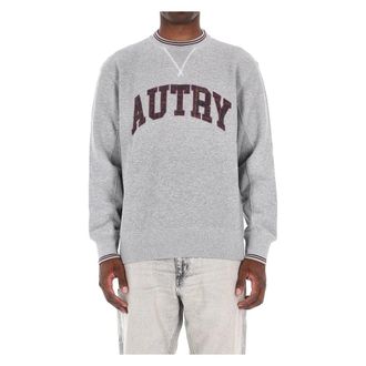 Autry Grauer Pullover mit Logoaufdruck - - Knitwear - Herren - Grau - L
