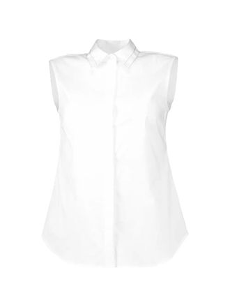 PESERICO chemise &agrave; design sans manches - Blanc