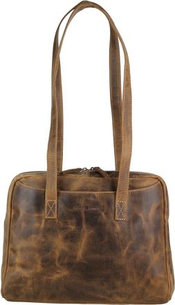 Greenburry Damen Vintage-Shopper Sattelbraun 35x27cm