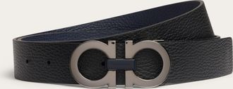 Ferragamo Herren Verstellbarer Gancini Wendeg&uuml;rtel Blau