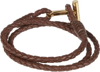 Tom Ford Armbänder - T Wrap Woven Bracelet Brown - Gr. L - in Braun - für Damen