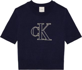 Calvin Klein Jeans Kurzarmpullover Regular fit, mit Logoschriftzug