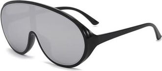 Generic Lunettes De Soleil Fête À Grande Monture For Hommes Sport Conduite En Plein Air For Femmes(Silver)