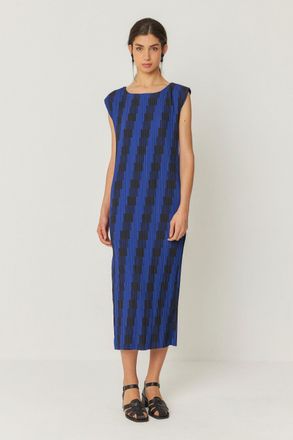 SKFK Damen vegan Kleid Idurre Blau/Schwarz