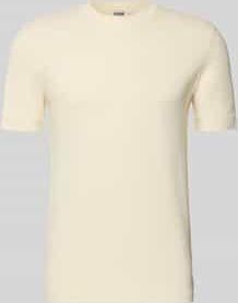 Drykorn T-Shirt mit geripptem Rundhalsausschnitt