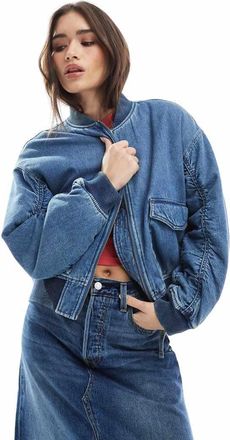 Levi's Bomber en jean - Bleu moyen d&eacute;lav&eacute;