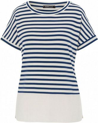 Frank Walder T-Shirt mit Kontrastsaum