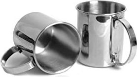 Echtwerk 2-teiliges Kupferbecher-Set, Bruchsichere Edelstahl-Gläser, Cocktail-Set, Cocktailgläser perfekt für Gin, Vodka, Bier und Kaltgetränke, Geschenkset, S