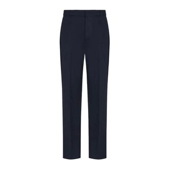 Emporio Armani Homme, Pantalons, Bleu, Taille: 2XL Fleece Wool Zip Button Pantalons