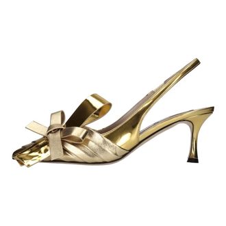 N&deg;21 Femme, Chaussures, Jaune, Taille: 37 EU Escarpins Slingback en Cuir
