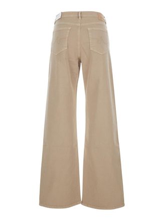 AG - Adriano Goldschmied Womens Jeans New Baggy Beige Denim Cotton