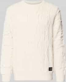 Carlo Colucci Regular Fit Strickpullover mit Strukturmuster