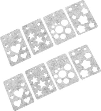 Aboofan 10 Satz Teiliges Nadelfilz Herz Blumenformen Vielseitige Filzschablonen f&uuml;r DIY Bastelprojekte f&uuml;r Anf&auml;nger Kreatives Wollfilzwerkzeug f&uuml;r Familien un