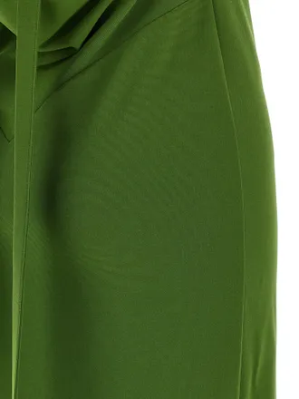 The Attico Asymmetrical Viscose Dress - Green