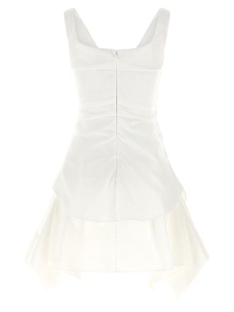 Alexander McQueen Womens White Cotton Short Dress